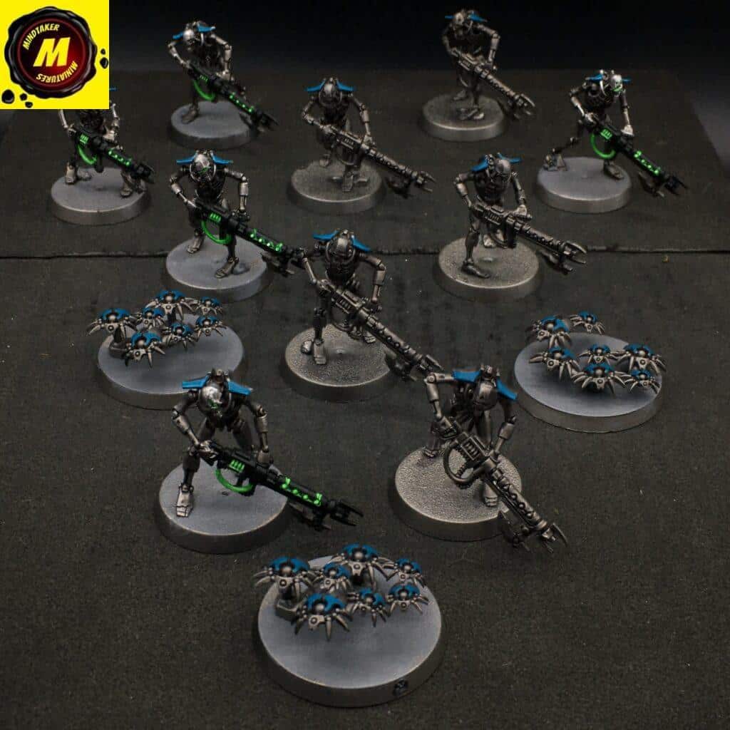 Necron Warriors 3 (x10+3) - #87552 - Mindtaker Miniatures