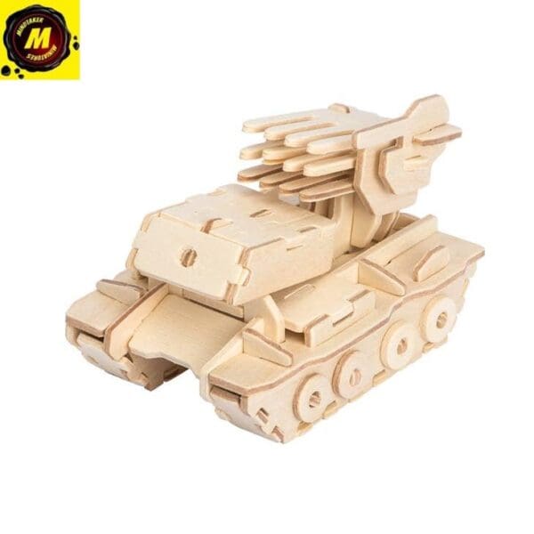 JP239, 3D Wooden Puzzle: Rocket Launcher - Mindtaker Miniatures