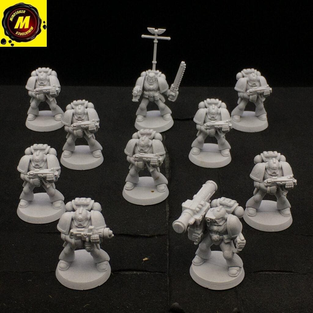 Space Marines (2nd Edition Monopose) (x10) - #104077 - Mindtaker Miniatures