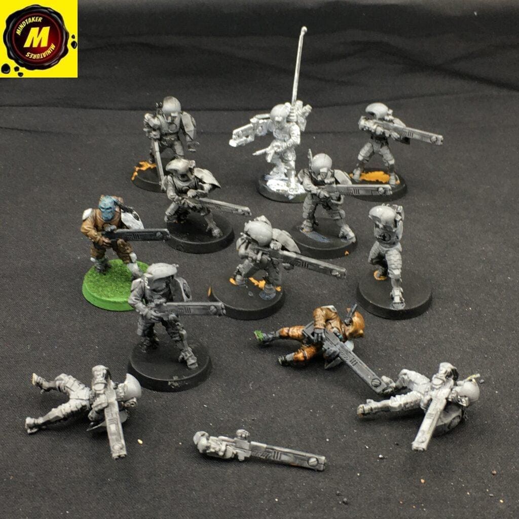 Fire Warrior Strike Team (x12) (Damaged) - #136073 - Mindtaker Miniatures